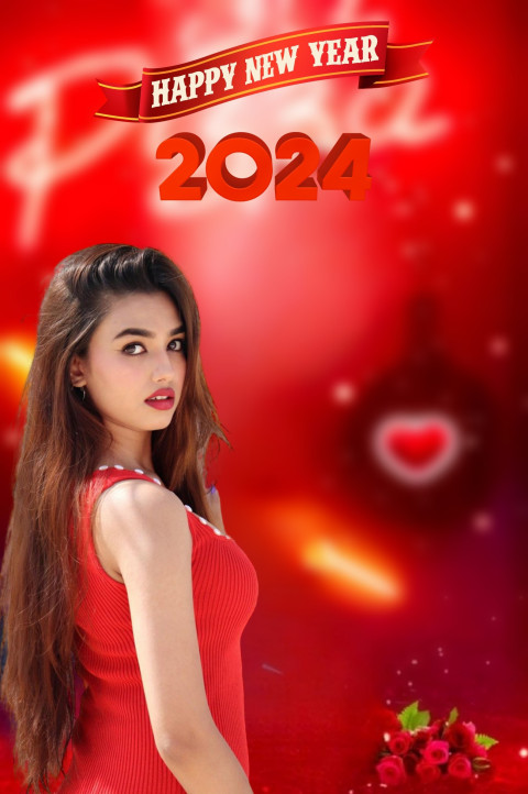 🔥2024 New Year Photo Editing Background CB With Girl in Red Dress ...