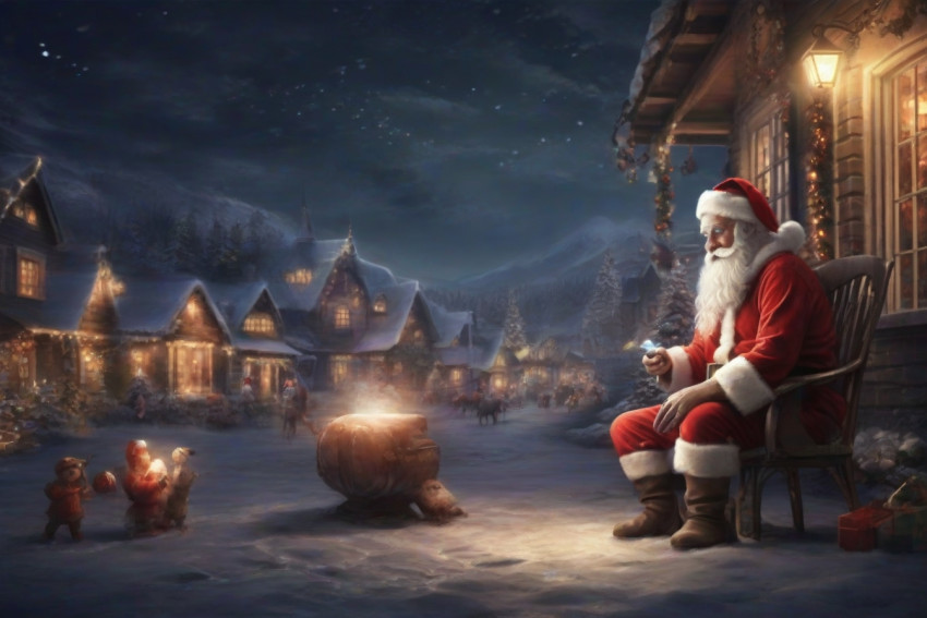 🔥Christmas Background HD Santa Claus Wallpapers Outdoor | PngBackground