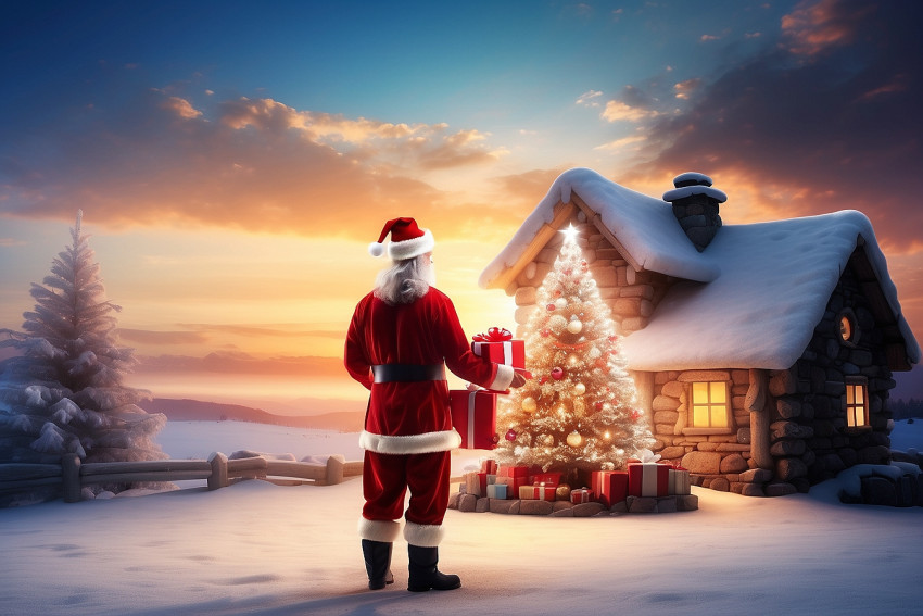 🔥Christmas Santa Claus Full Body Image For Desktop CB Sunset Wallpapers ...