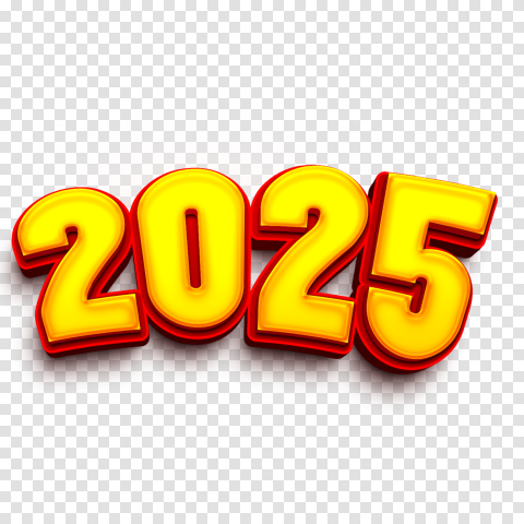 🔥Colorful 2025 Text Png Hd For Happy New Year | PngBackground