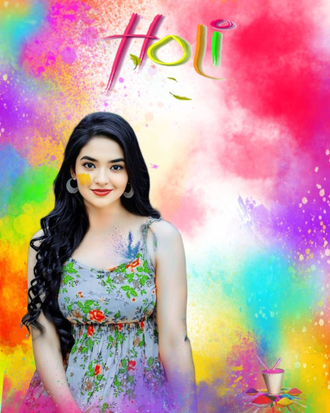 🔥Colorful Girl Holi Editing Background Image HD Stock | PngBackground