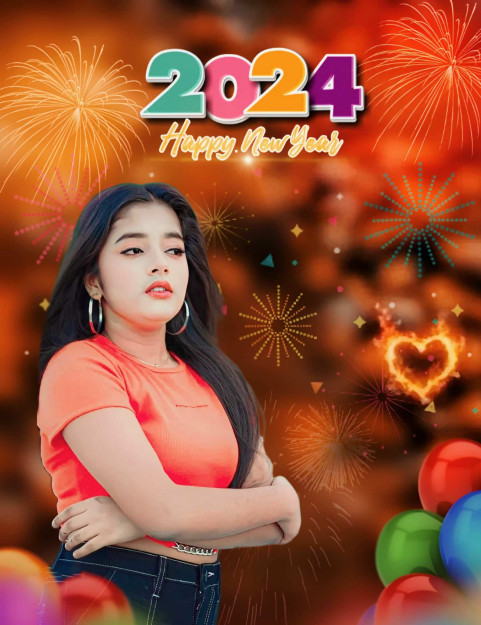 🔥Download 2024 New Year Background CB Images With Girl Photo For ...