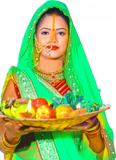 🔥Download Best Chhath Puja PNG Free With Girls Full HD | PngBackground