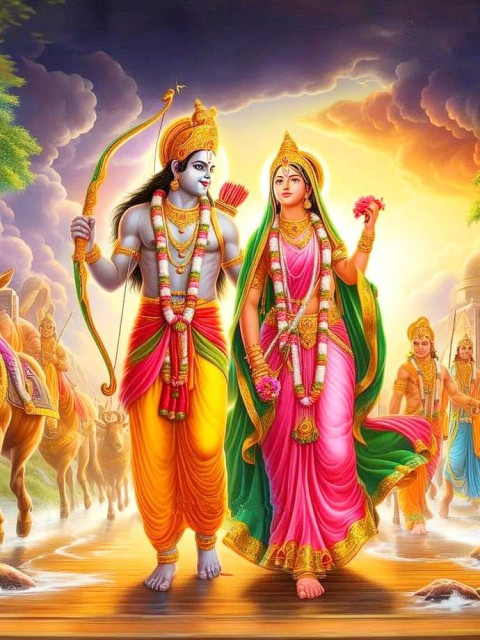 🔥Download Shree Ram and Mata Sita AI Created Image Background ...