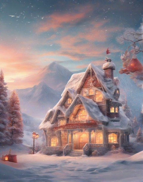 🔥Free Christmas Snowfall Santa Claus House Background HD Wallpapers ...