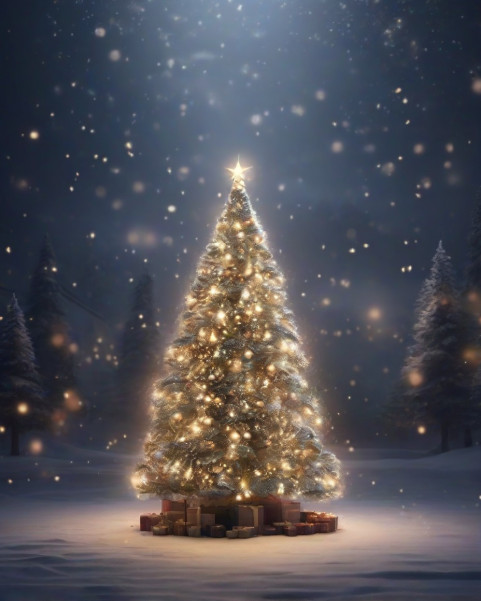 🔥Free Merry Christmas Editing Background With Tree Images | PngBackground