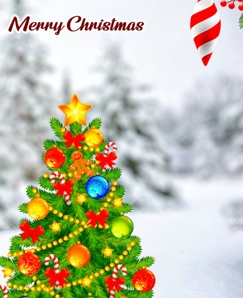 🔥Green Christmas Tree Background Free New Picsart Images Download Stock ...
