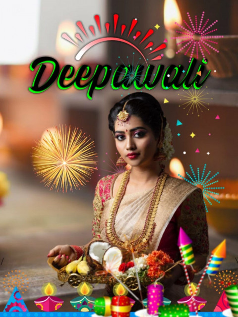 🔥Happy Deepawali PicsArt CB Background with Girls | PngBackground