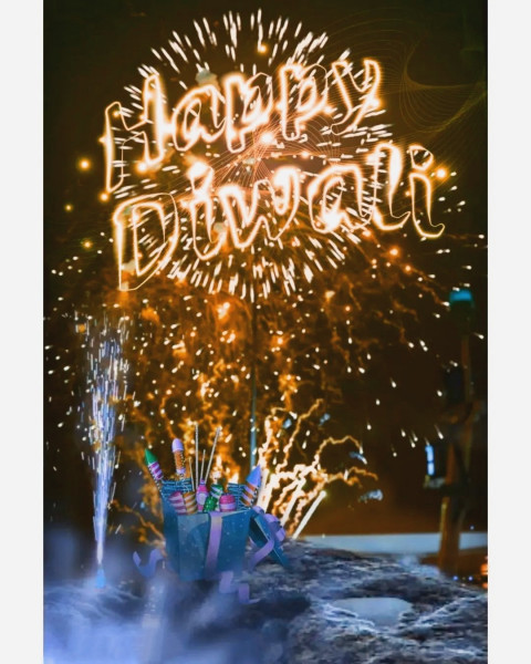 🔥Happy Diwali Fireworks Background For Editing | PngBackground