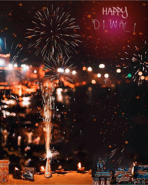 🔥Happy Diwali Fireworks CB PicsArt Editing HD Background | PngBackground