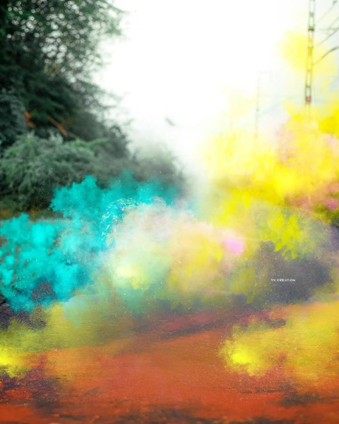 🔥HAppy Holi Colorful Smoke Backgroud CB Photos Download | PngBackground