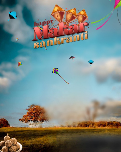 🔥Happy Makar Sankranti HD Editing Backgrounds | PngBackground