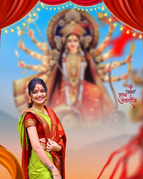 🔥Happy Navratri Background With Girl For CB Photo Editing New ...