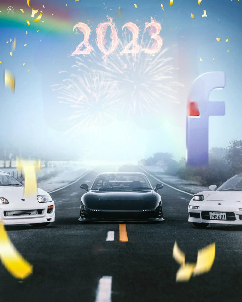 Happy Near Year 2023 Background HD For Car Editing Pic | PngBackground