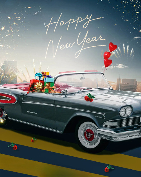 🔥Happy Near Year Car Backgrounds HD For 2025 Editing | PngBackground