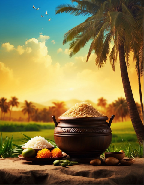 🔥Happy Pongal Background Imgk Images HD Celebration Photo Royal ...