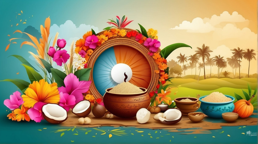 🔥Happy Pongal Design For The Festival Celebration Backgrounds ...