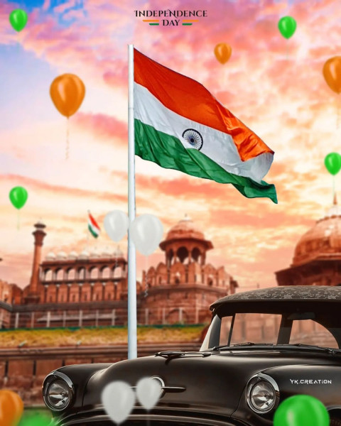Indian Flag Background For Independence Day Photo Editing | PngBackground