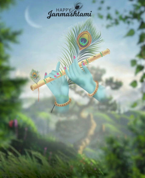 🔥Krishna Janmashtami Background HD For CB PicsArt Editing | PngBackground