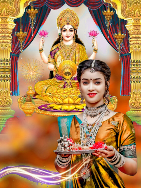 🔥Mata Lakshmi Puja Editing Background New With Girls | PngBackground