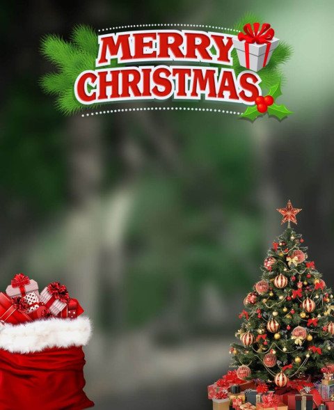 🔥Merry Christmas Day Background HD Cb Editing Tree Photo | PngBackground