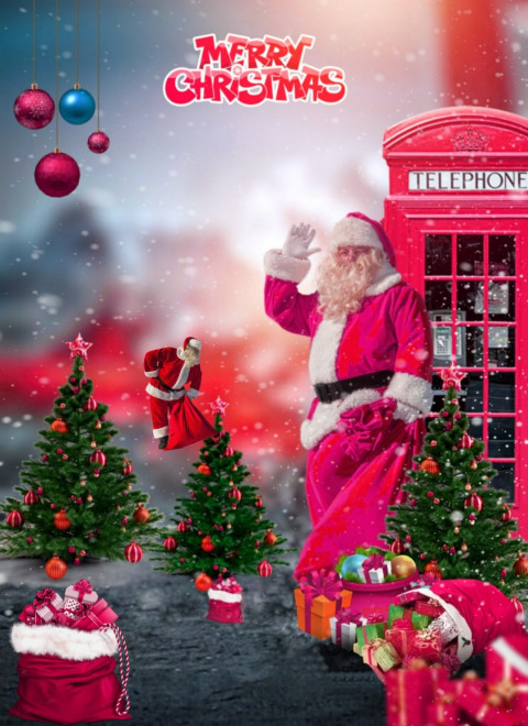 🔥Merry Christmas Photo Editing Santa Background | PngBackground