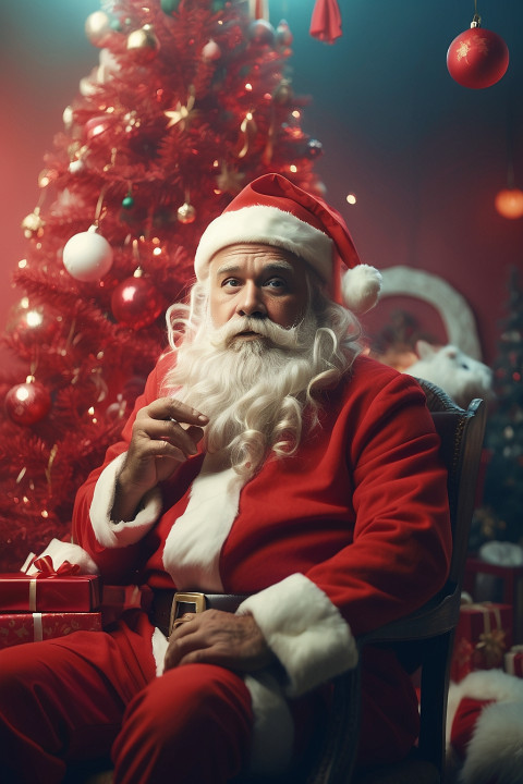 🔥Merry Christmas Santa Subrealist Wallpaper HD Background Free ...
