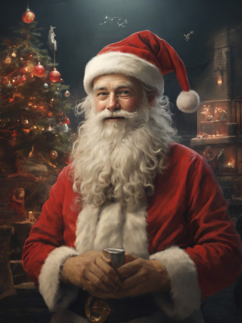 🔥Merry Christmas Santa Subrealist Wallpaper HD Background Free ...