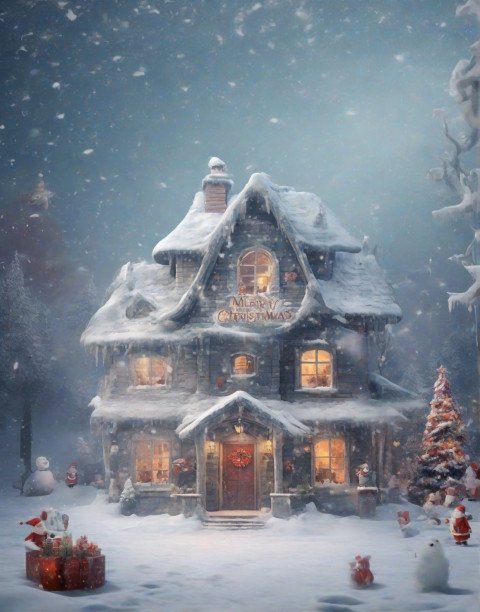 🔥Merry Christmas Snowfall Santa Claus Home Background HD Wallpapers ...