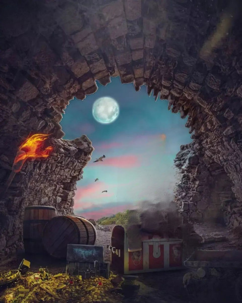 🔥Moon Night Photo Editing Background Full HD | PngBackground