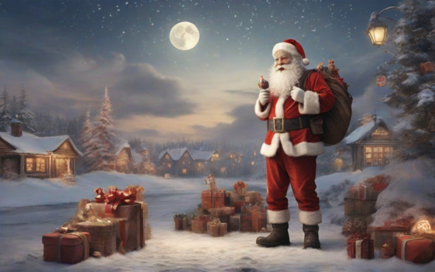 🔥New Santa Claus Wallpapers Outdoor Christmas Background | PngBackground
