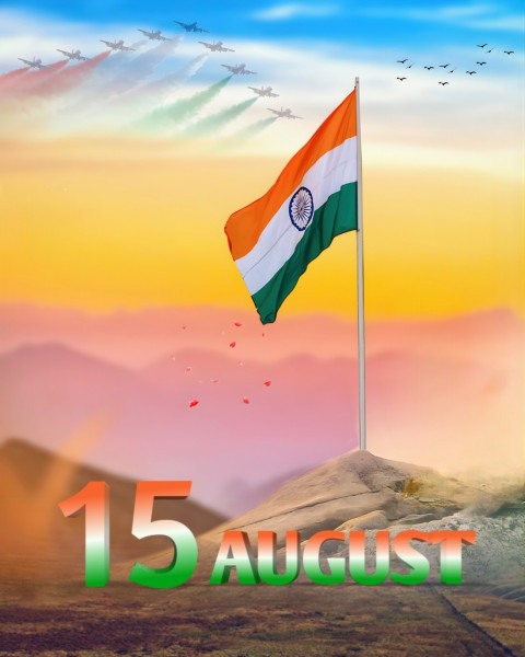 🔥Photoshop 15 August 3d Editing Flag HD Background | PngBackground