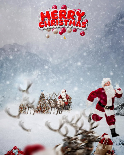 🔥Santa Claus Colorful Christmas Cb Edit Free Background | PngBackground