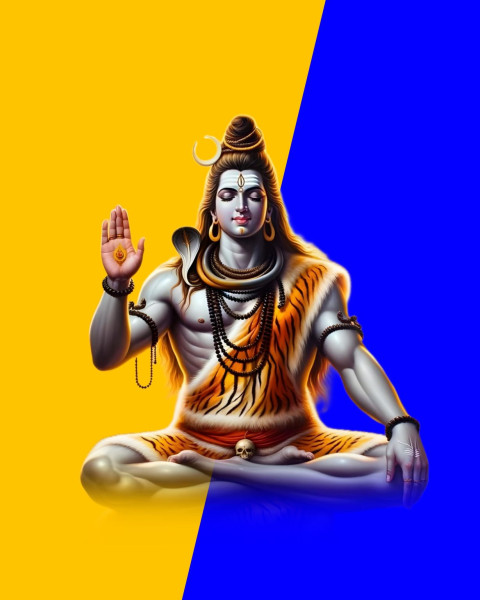 🔥Sitting Mahadev banner background png download | PngBackground