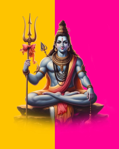 🔥Sitting Mahadev banner background png free download | PngBackground