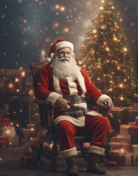 🔥Sitting Santa Claus Christmas CB Wallpaper For Editing Background ...