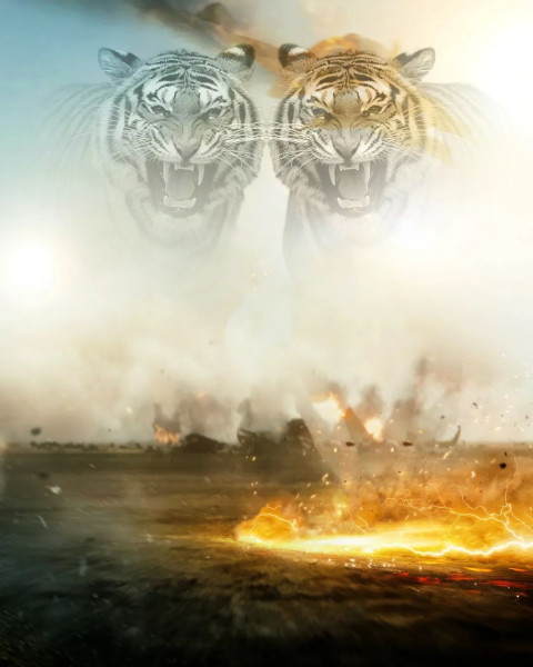 🔥Two Tigers Photo Editing Wallpapers CB Backgrounds | PngBackground
