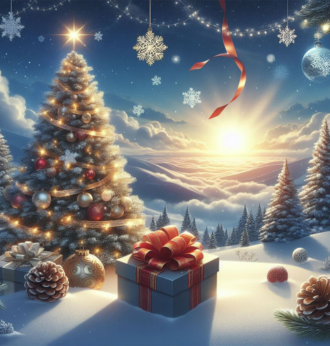 🔥Winter Christmas Tree Photo For Social Media Status DP Image ...