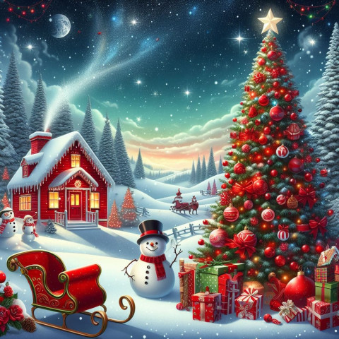 🔥Winter Christmas Tree Photo For Social Media Status DP Images ...