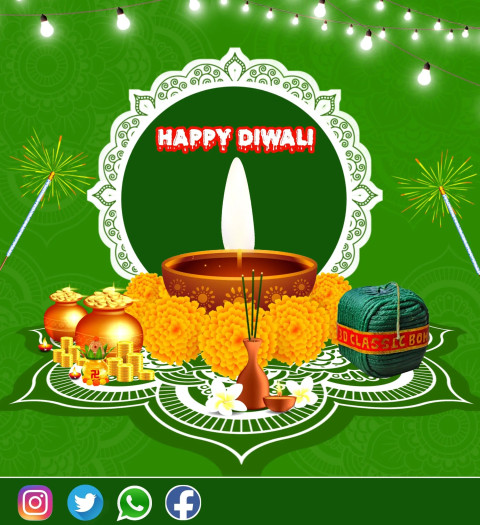 🔥WhatsApp DP Status Diwali Wishes Image With Diya | PngBackground