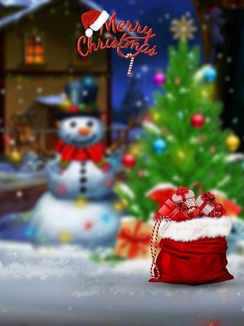 🔥Merry Christmas HD Editing Snowfall Backgrounds Images | PngBackground