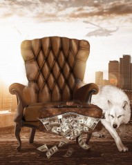 🔥White Fox Background With Stylish Chair | PngBackground